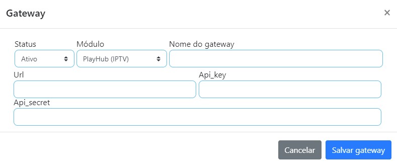 Integração SVA PlayHub | Wiki ISPFY - Sistema para provedor