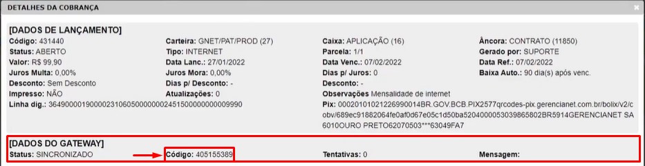 Reenviar notificação na Gerencianet | Wiki ISPFY - Sistema para provedor